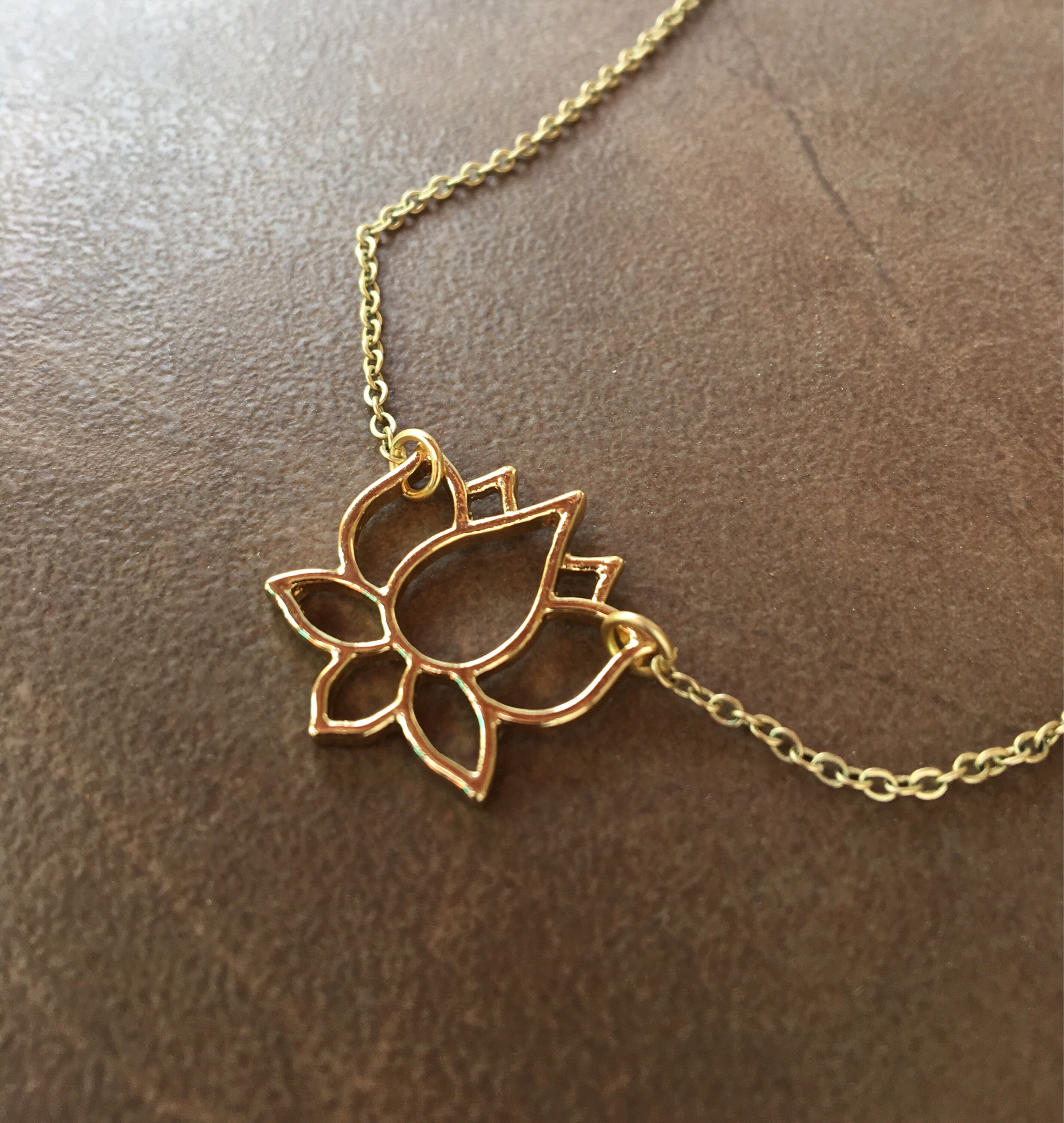 Gold Lotus Choker Necklace Open Petals Blooming Flower - Etsy UK
