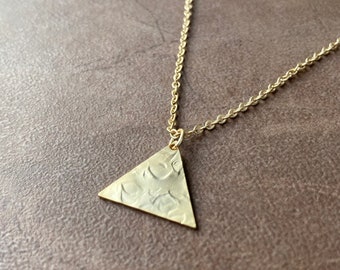 Gold Pyramid Necklace - Etsy