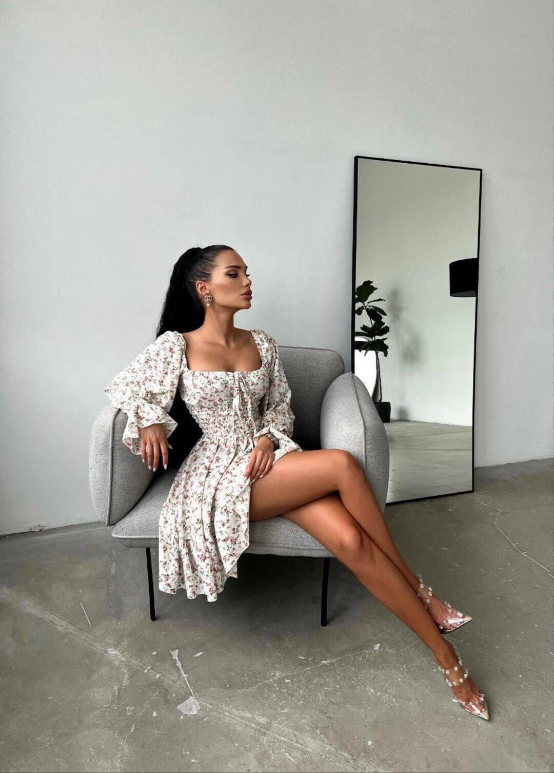 Soft Print Dress With Flowy Silhouette, Perfect for Any Occasion ...