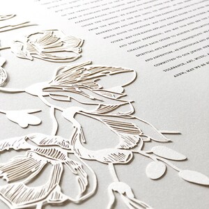 Ketubah Papercut Southern Magnolias classic Design - Etsy