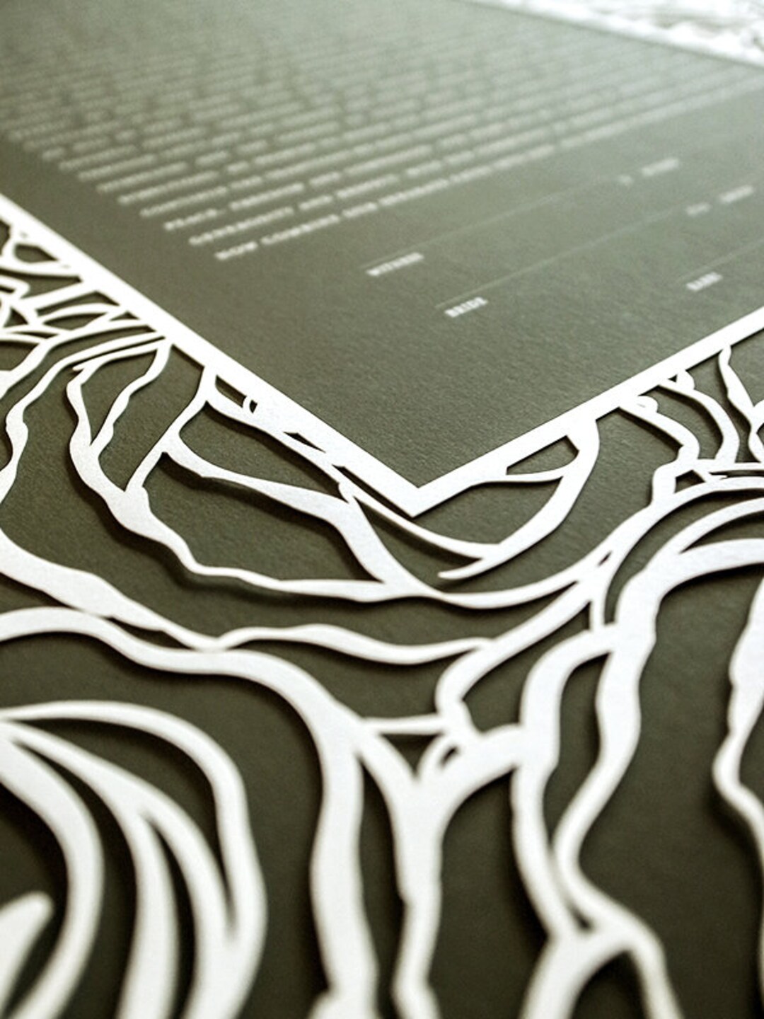 Ketubah Papercut Roses Frame classic Design - Etsy