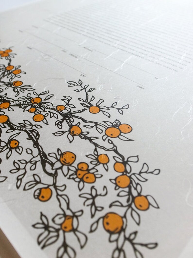 Ketubah Japanese Washi Paper Branches | Etsy