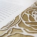 Ketubah Papercut Roses Frame metallic Border Design - Etsy