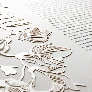 Ketubah Papercut Southern Magnolias classic Design - Etsy