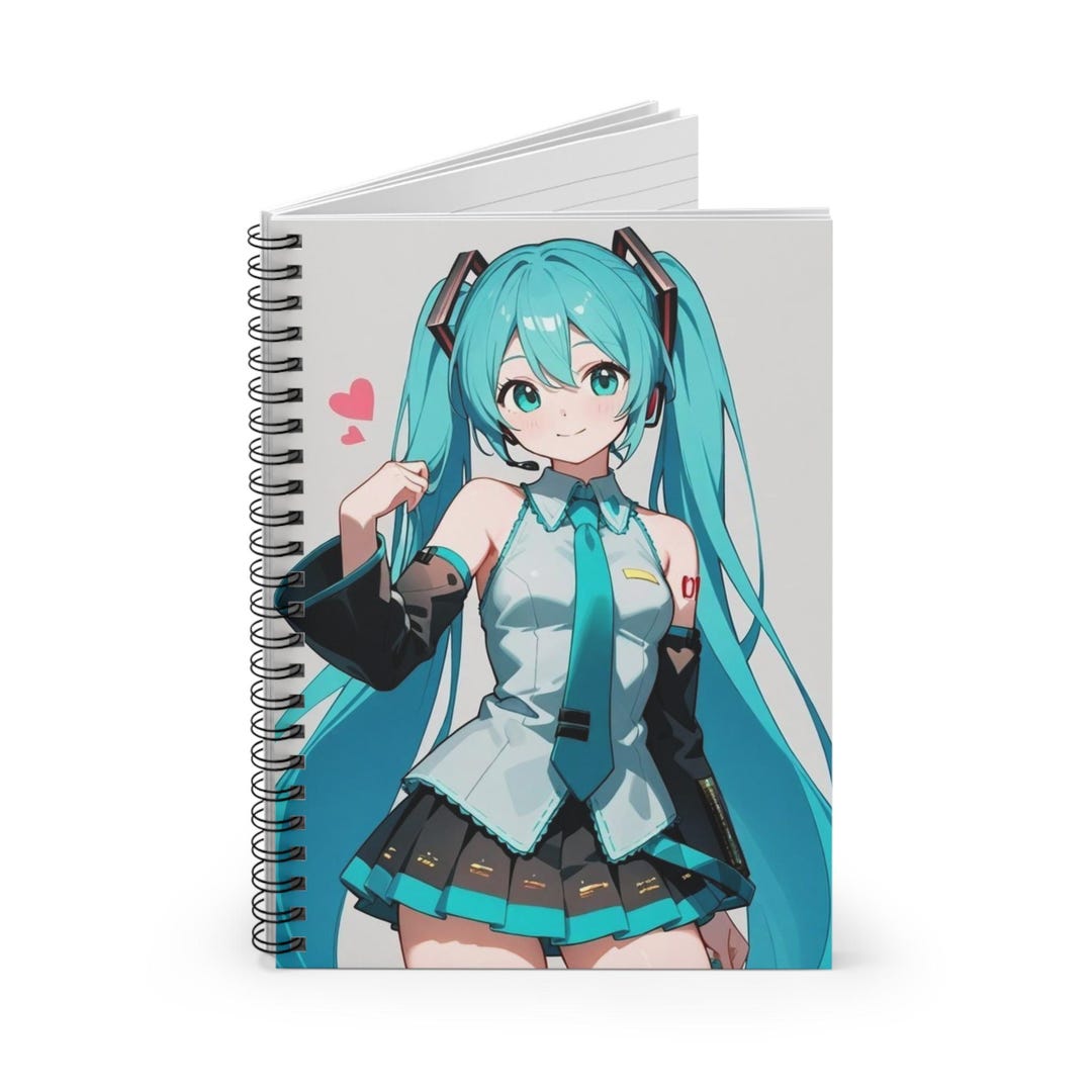 Hatsune Miku Notebook: Vocaloid Anime Journal, Kawaii Stationery - Etsy