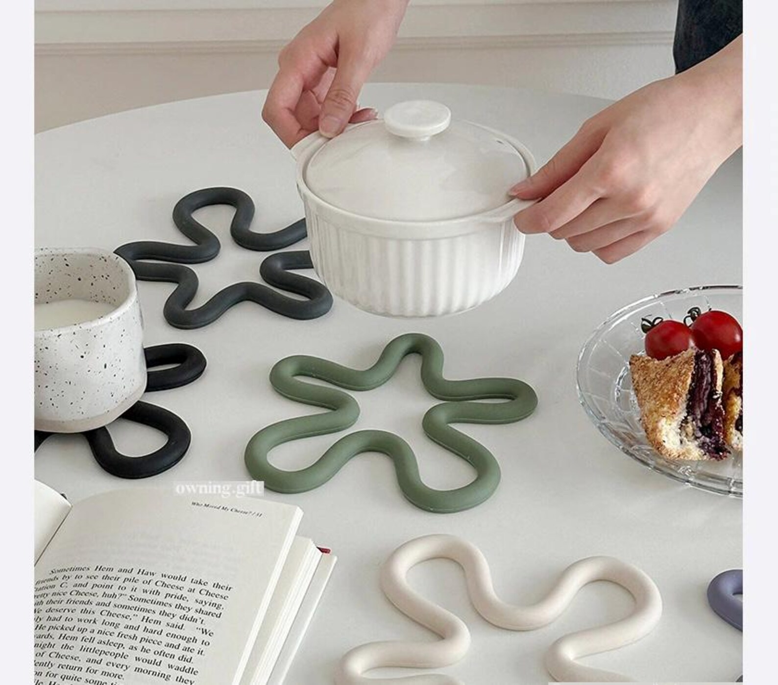 Silicone Flower Trivet – 1 Piece or 6 Piece Set – Heat Resistant Pot ...
