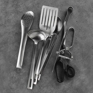 8-piece Stainless Steel Kitchen Utensil Set – Heavy-duty, Rust ...