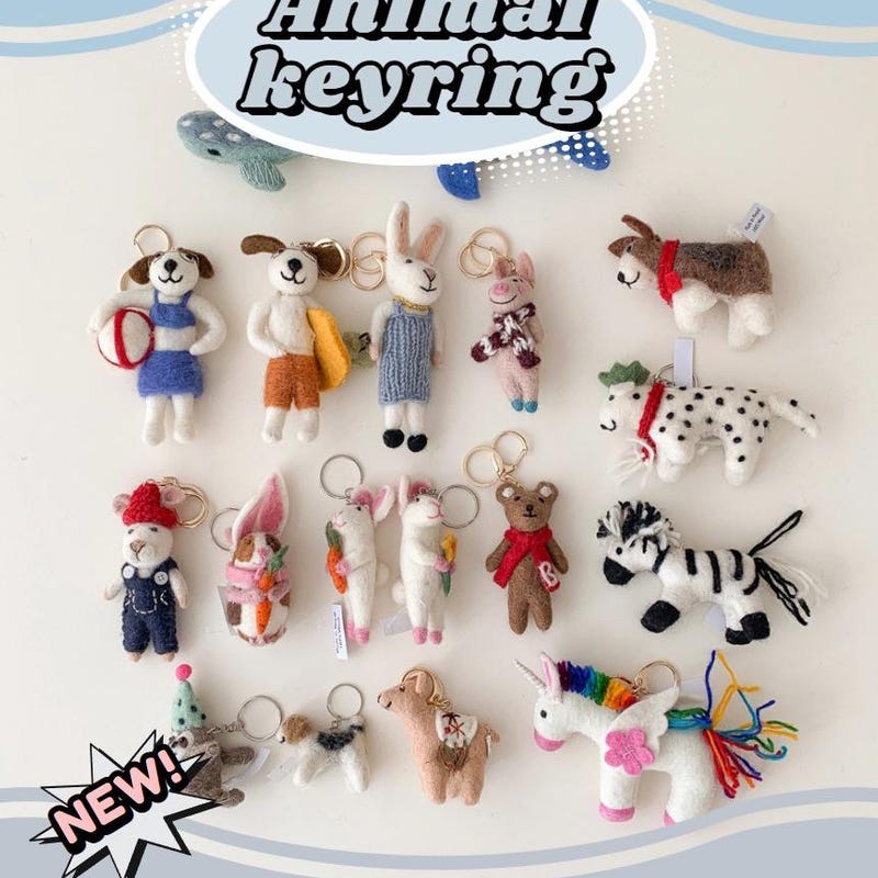 Felt Keychain - Etsy