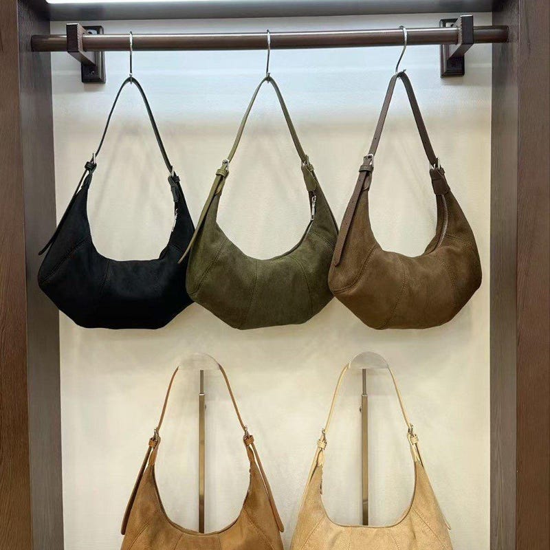 Faux Suede Handbag - Etsy