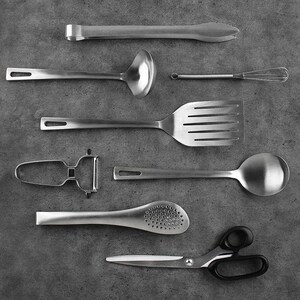8-piece Stainless Steel Kitchen Utensil Set – Heavy-duty, Rust ...