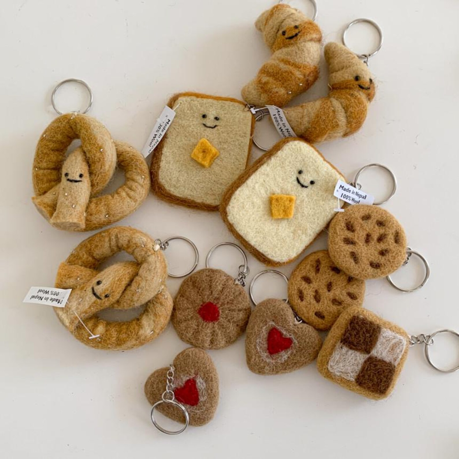 Handmade Felt Vegetable Keychain | Cute Plush Key Ring | Kawaii Food ...
