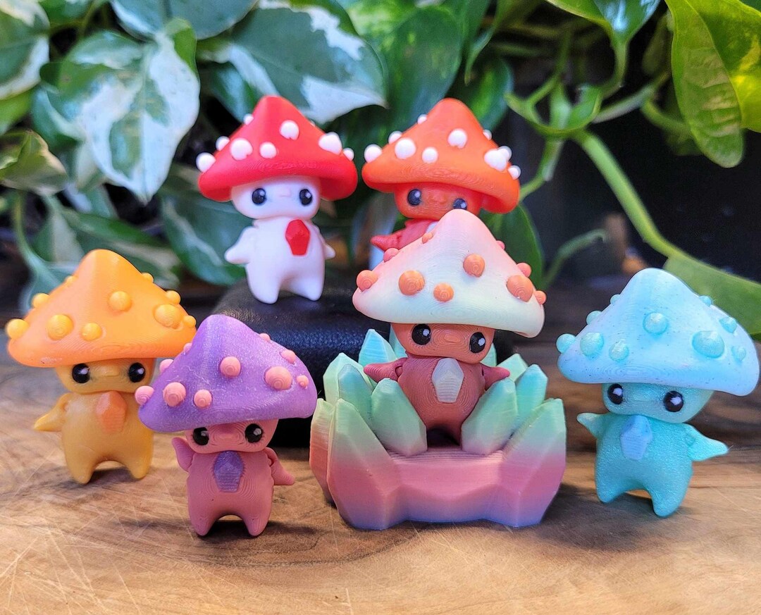 1.7'' Mushroom Pixie Poseable Articulated Fidget Toy - Etsy