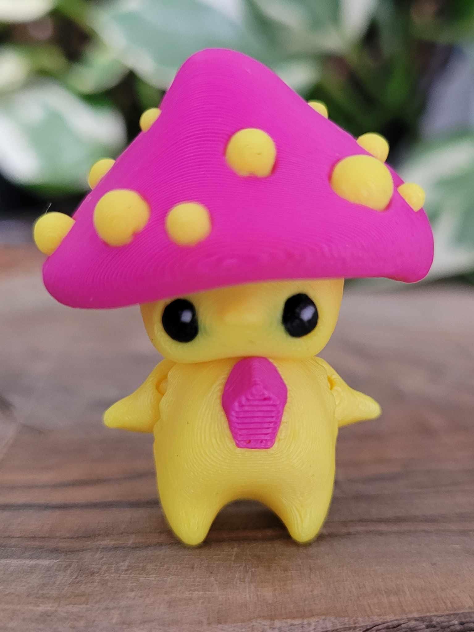 1.7'' Mushroom Pixie Poseable Articulated Fidget Toy - Etsy