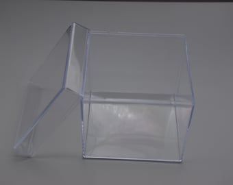10 Square Clear Plastic Box,transparent Ps Box With Lid,clear Box ...