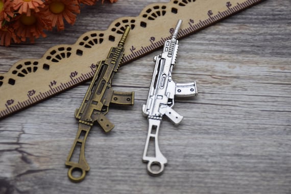 10 Gun Charm Rifle Gun Submachine Gun Weapon Charms Pendants - Etsy