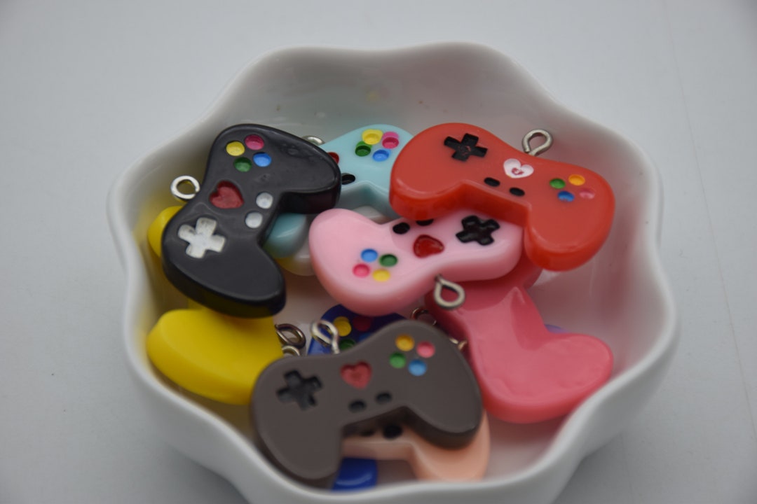 10 Resin/plastic Video Game Controller Cabochons,xbox/ps Stand,game ...
