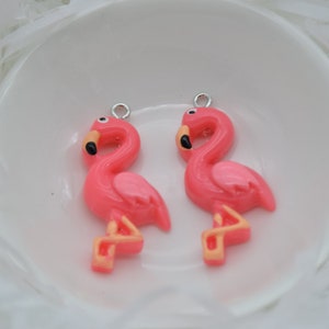 10 Resin/plastic Flamingo Bird Cabochons,christmas Tree Ornament,party ...
