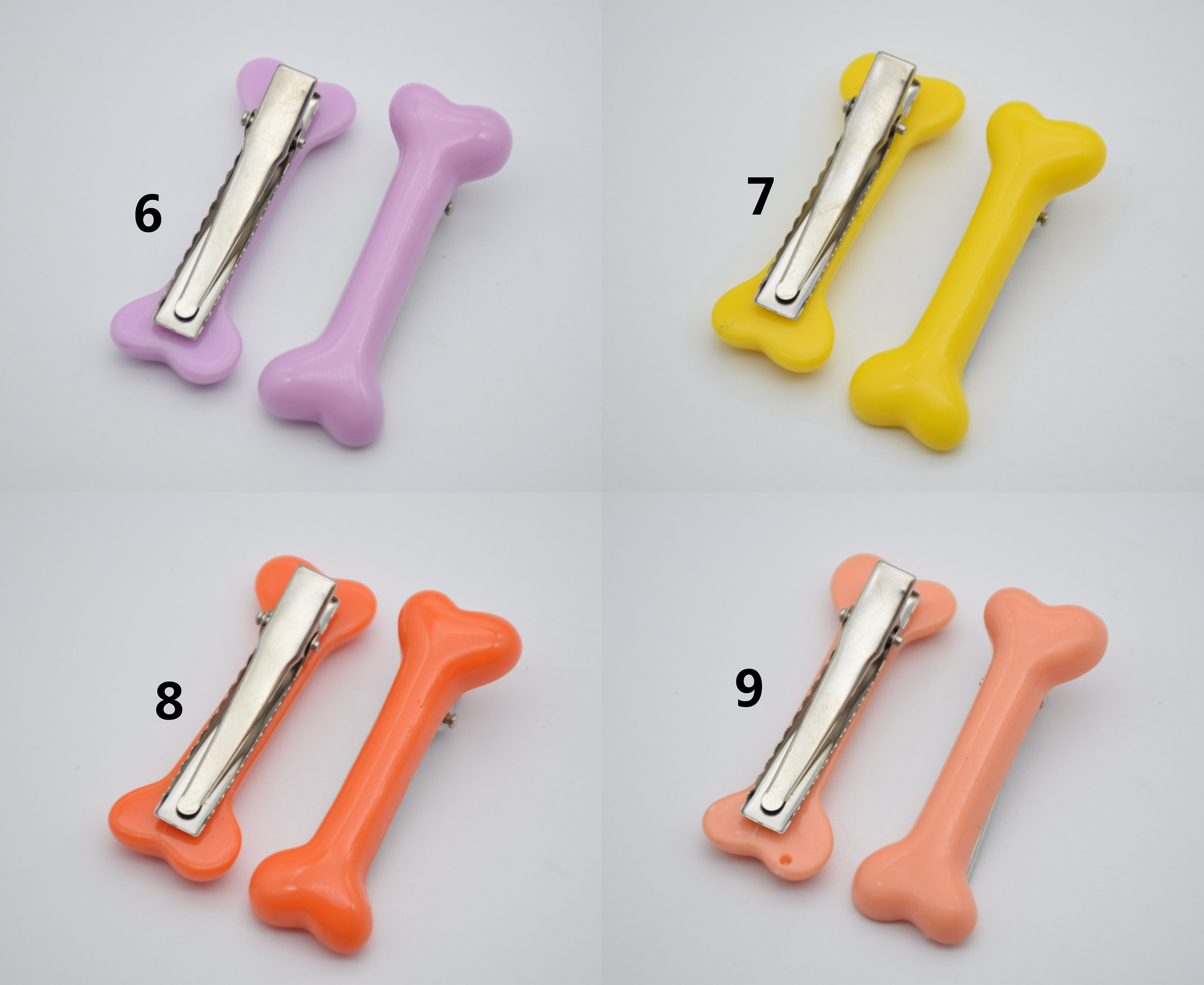 10 Bone Hair Clip,pebbles Bone Alligator Clip,creepy Cute Gothic ...