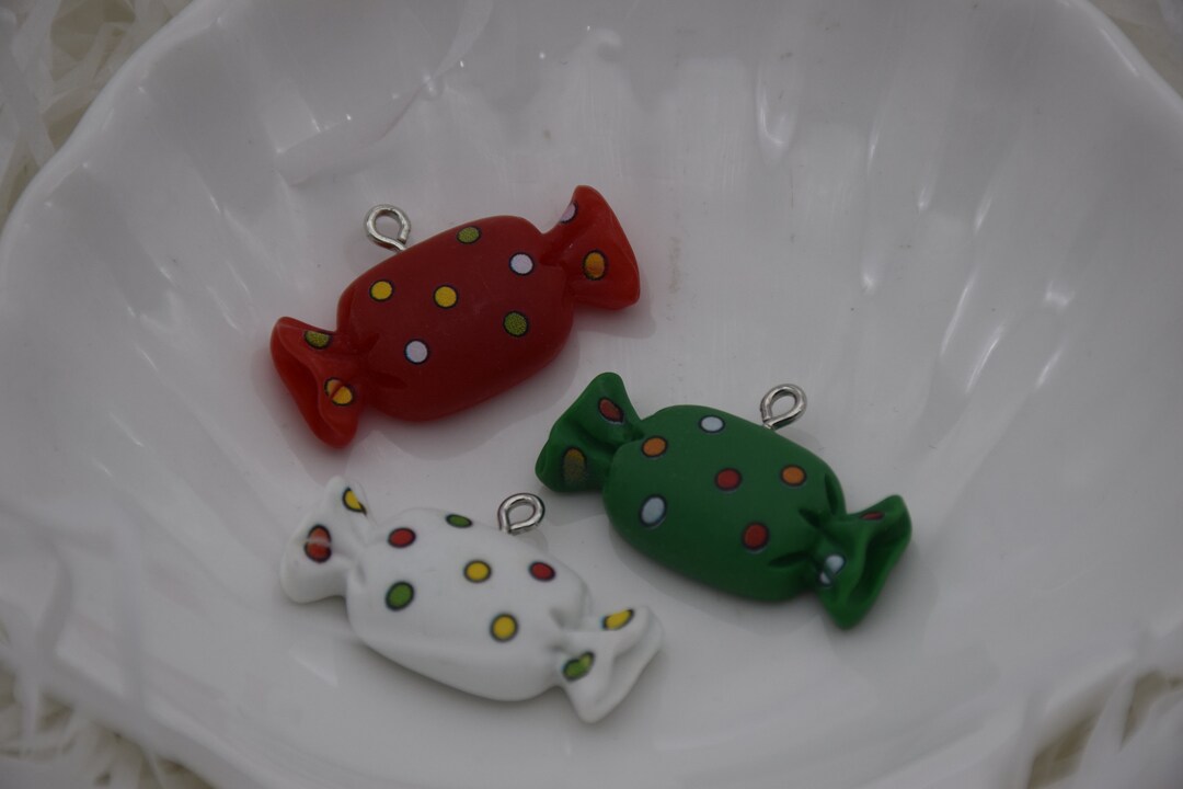 12 Resin Candy Charms,christmas Ornament,embellishment Accessories ...