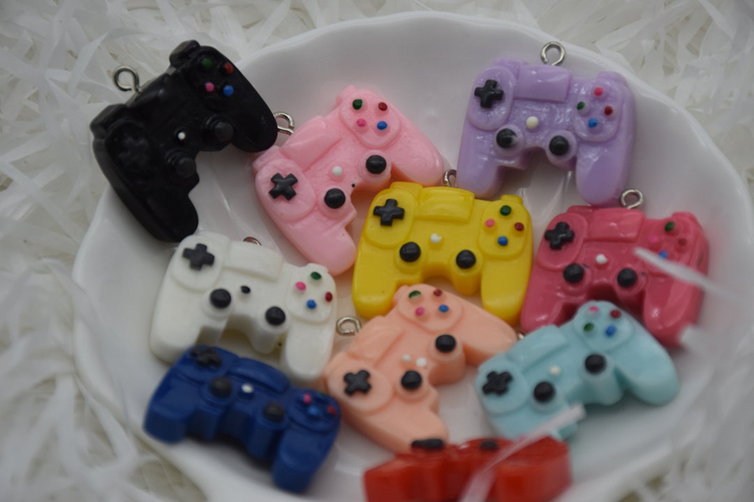 10 Resin/plastic Video Game Controller Cabochons,xbox/ps Stand,game ...