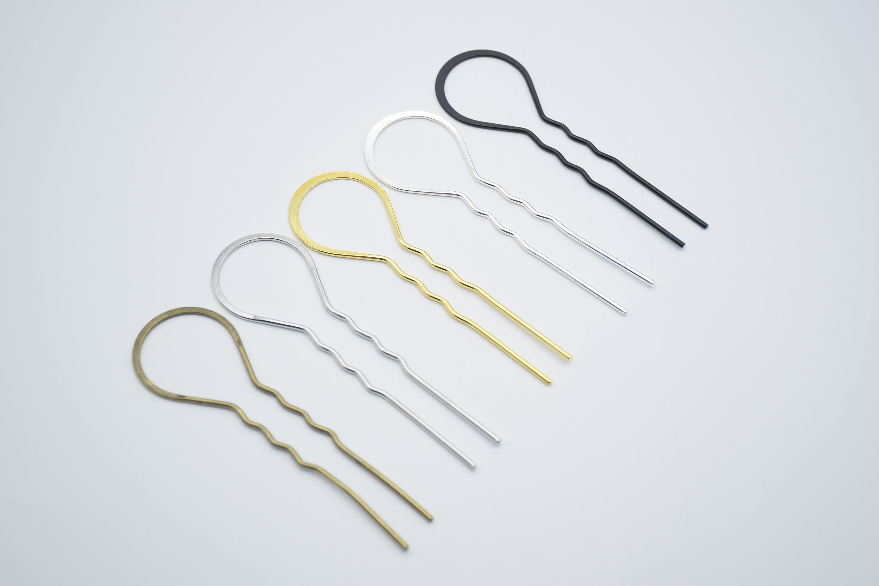 5 Metal Hair Pin,simple Hair Fork,hair Bun Holder,u Shaped Hair Pin ...