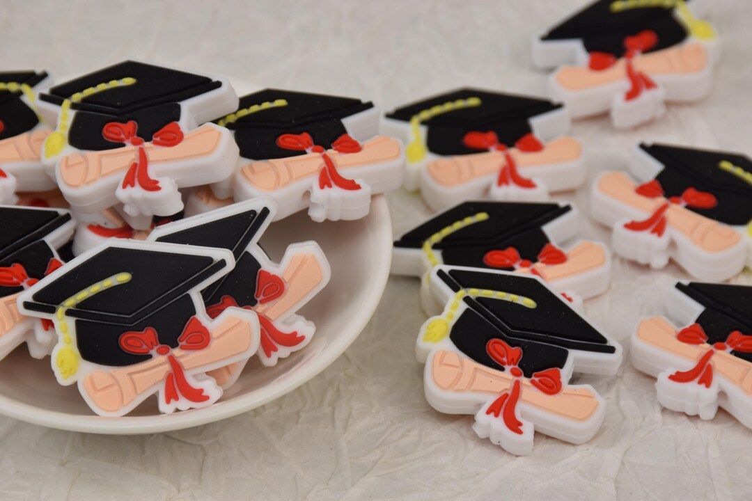 Graduation Hat Graduation Certificate Silicone Beads,academic Cap Focal ...
