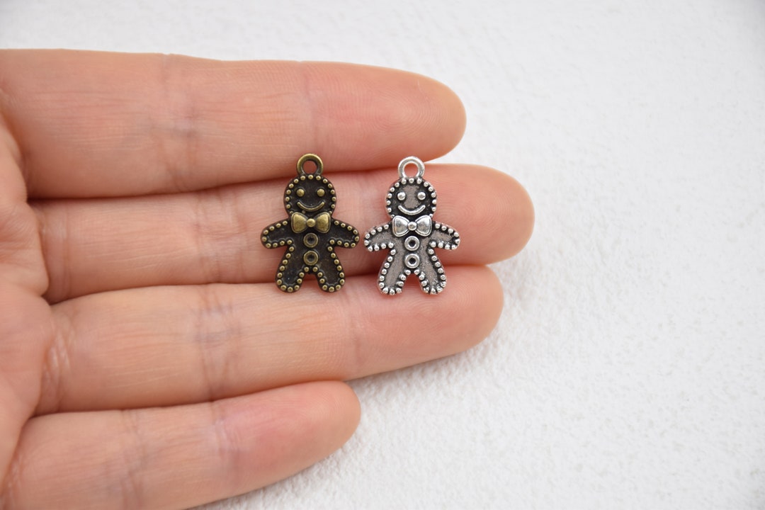 Metal Gingerbread Man Christmas Charm,jewelry Making Crafts,earring ...