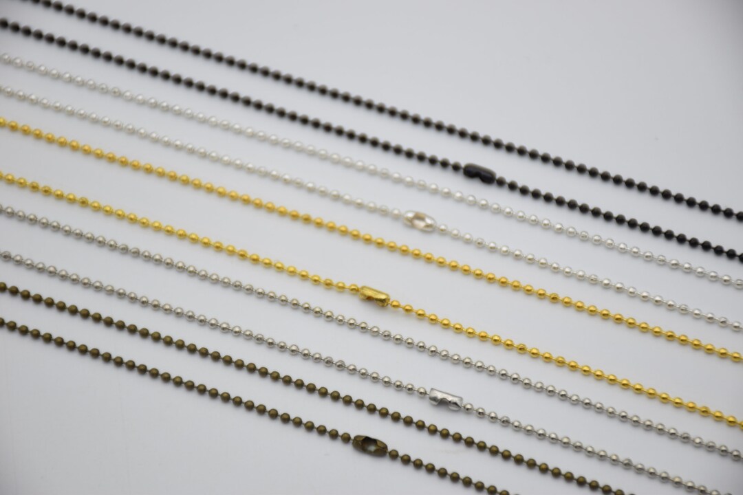 10 Ball Chain Necklace With Connector Clasp,1.5mm 18 Inch or 30 Inch ...
