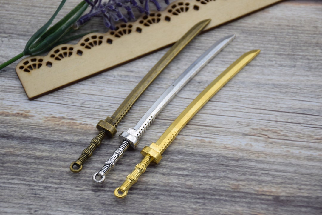 6 Knife Katana Sword Charm Pendant Necklace Ornament Bracelet ...
