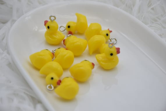 10 Resin/plastic Yellow Duck Cabochonschristmas Tree - Etsy