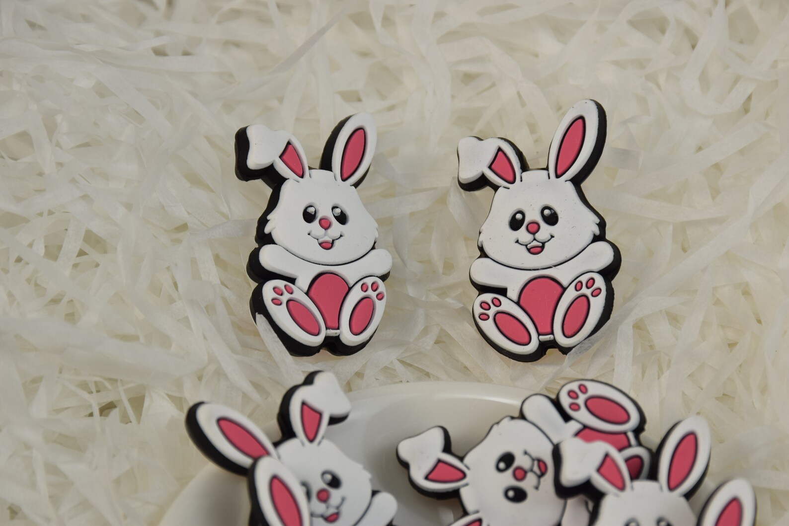 Cute Rabbit Bunny Focal Silicone Beads,diy Pen Loose Beads,gifts Charms ...