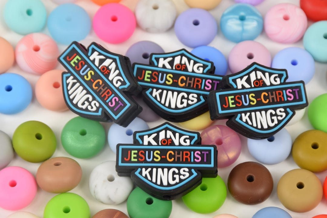 King of Kings Focal Silicone Beads,jesus Christ DIY Focus Pen Bead ...