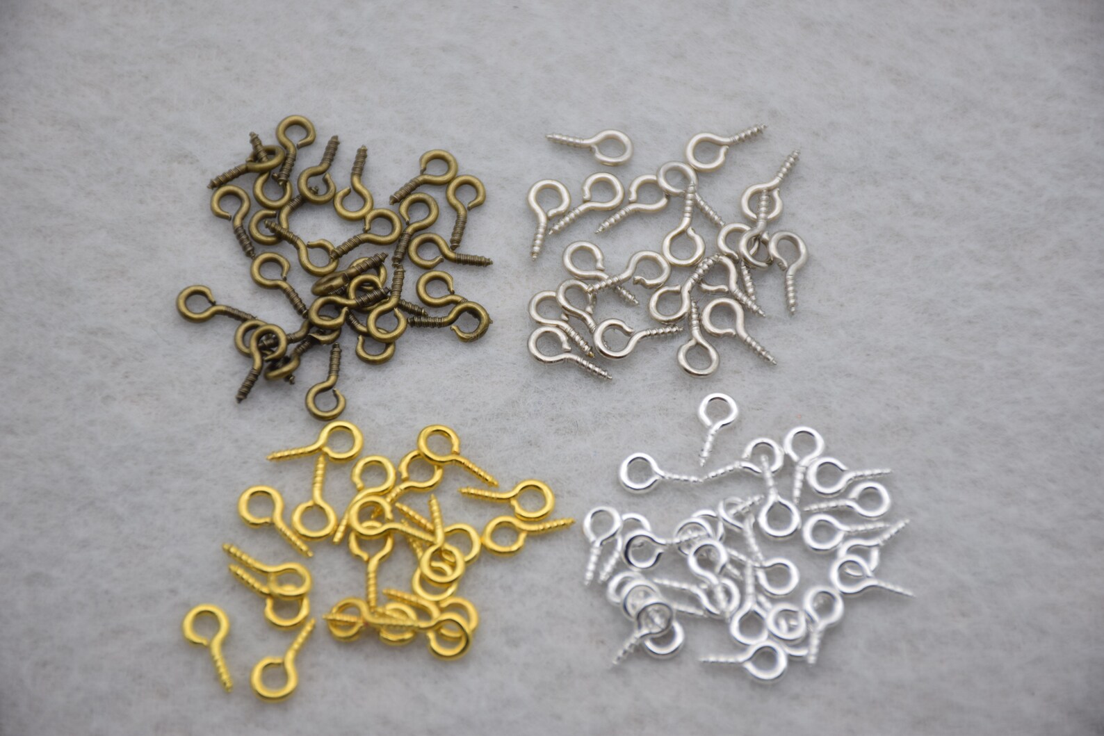 100 Eye Hook Screw,screw Eye Bails,eye Loop Screws,eye Pins,connector ...