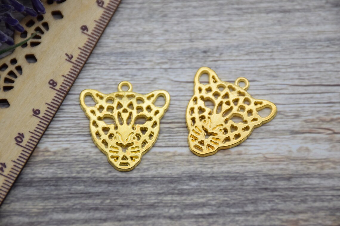 10 Leopard Charm Cheetah Charm Jaguar Charm Cougar Panther | Etsy