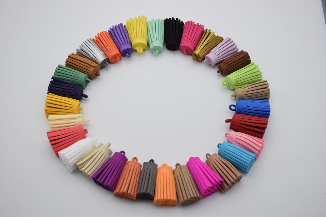 10 Suede Tassels,leather Tassels,fringe Tassels,faux Suede Leather ...