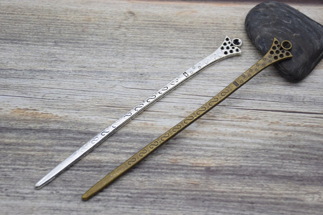 2pieces Metal Hair Sticks,pattened Hair Sticks,simple Hair Pins,patten ...