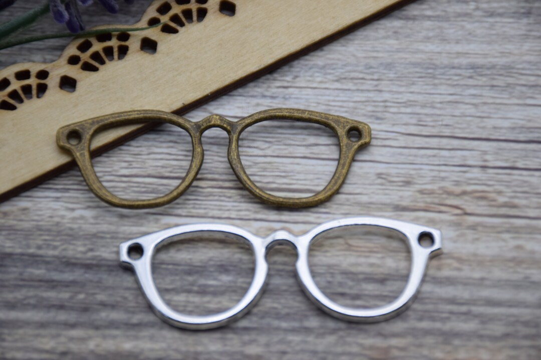 8 Glasses Charm Eye Glasses Reading Glasses Eyeglass Charm Spectacles ...