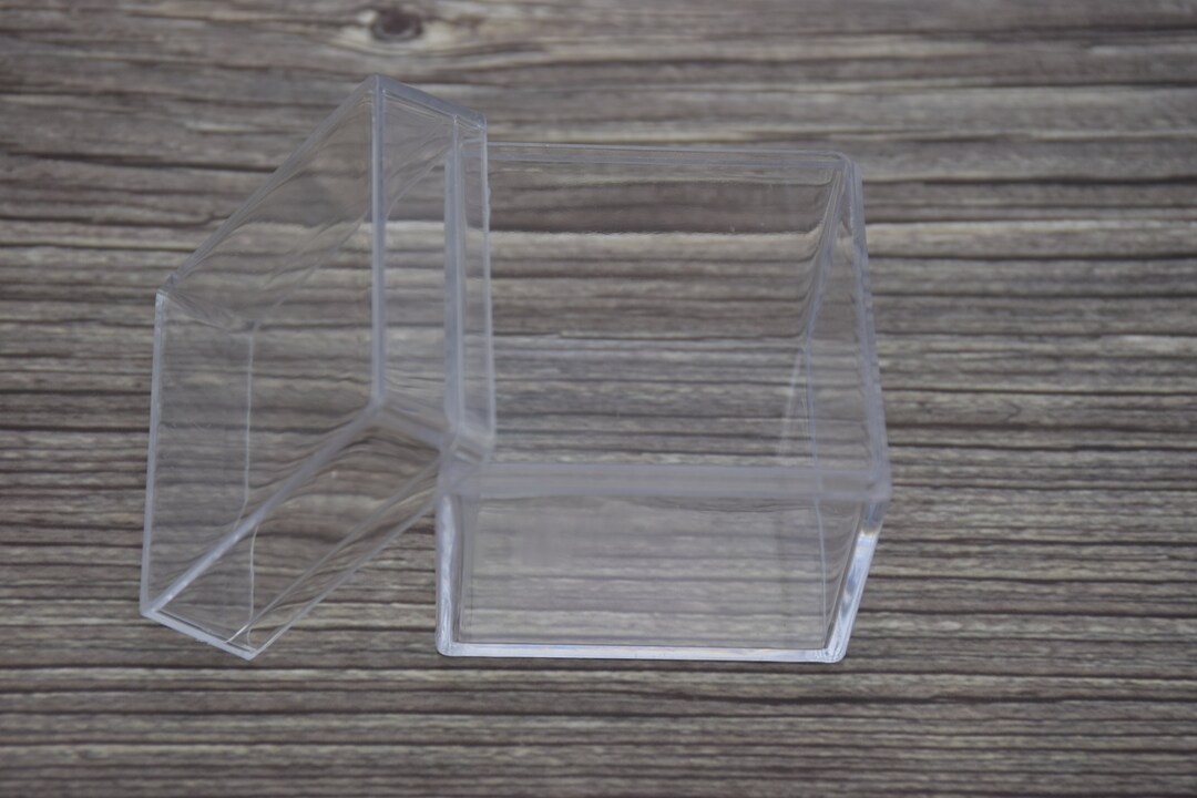 2PCS 50mmx50mmx50mm Square Clear Plastic Boxes,boxes With Lid,organizer ...