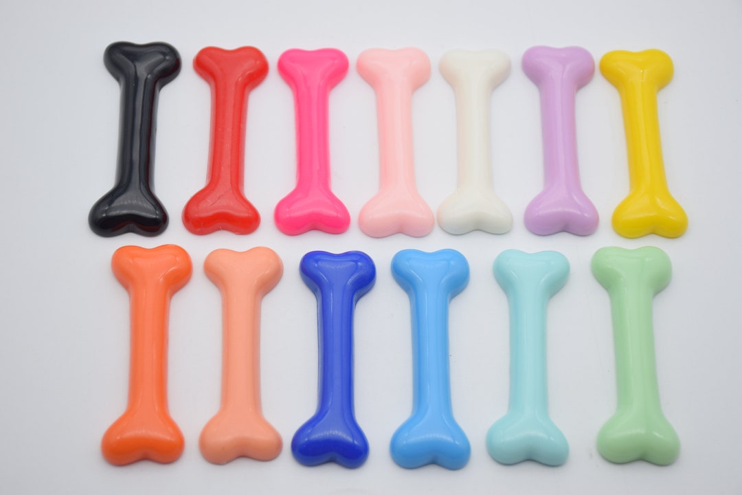 10pcs 55mmx20mm Mix Color Resin/plastic Dog Bone/bone Charm - Etsy