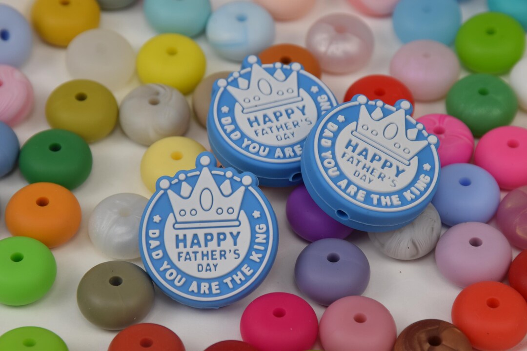 Happy Father's Day Focal Silicone Beads,dad You Are the King DIY Focus ...