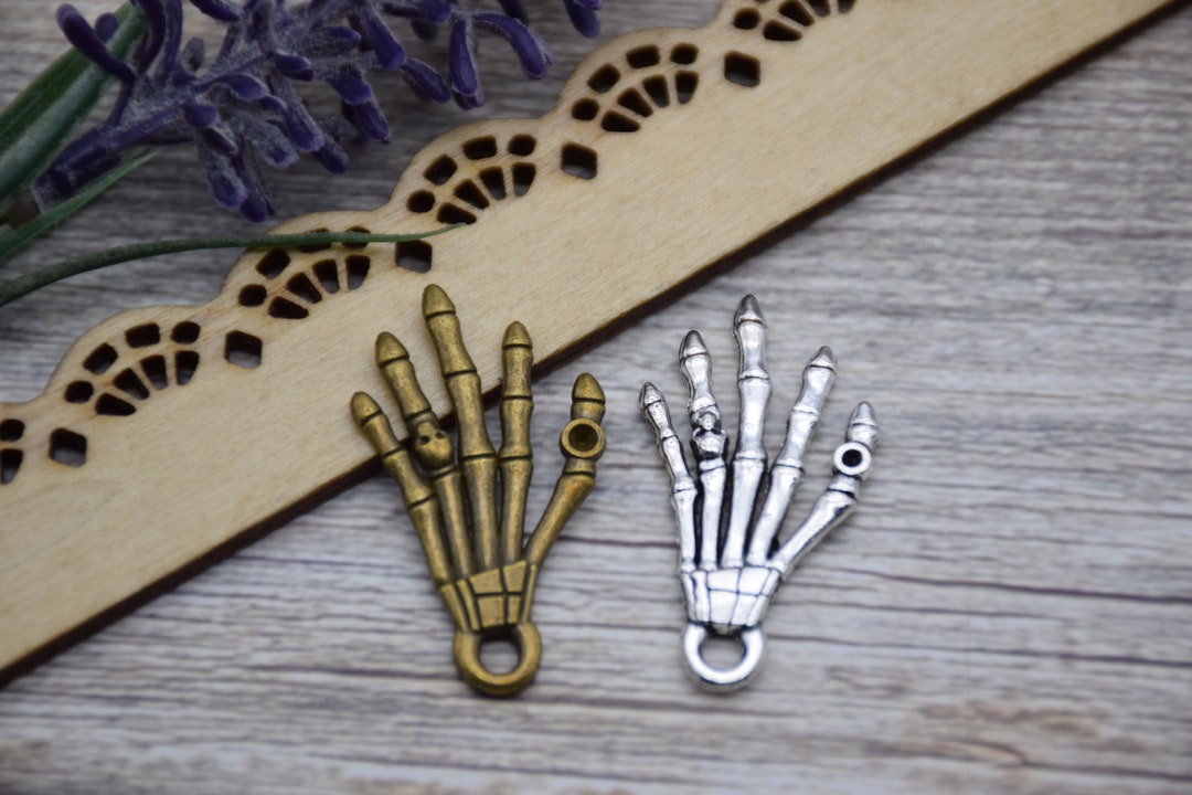10 Skull Skeleton Hand Charm Pendant Necklace Ornament Bracelet ...