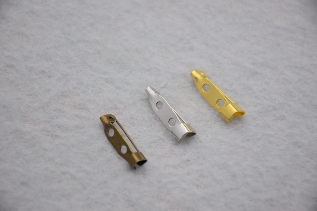100 Brooch Back Bar Pins,brooch Pin Clasps,safety Pin,holes Safe Brooch ...