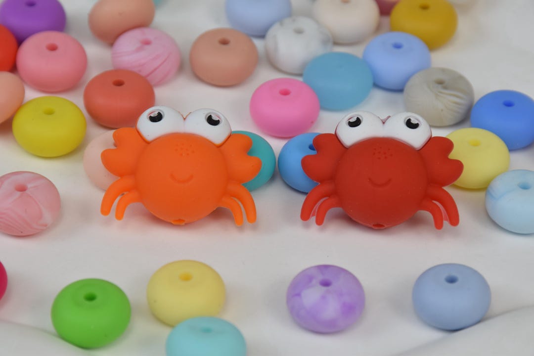 3D Crab Sea Silicone Beads,ocean Animal Focal Bead,gifts for Beadable ...