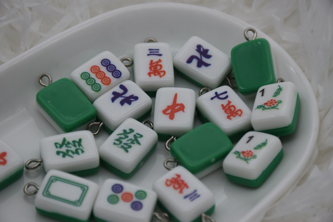 12 Resin/plastic Mahjong Cabochon,christmas Tree Ornament,party Decor ...