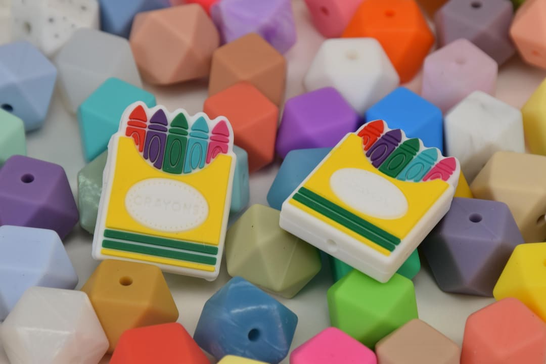 Crayons Focal Silicone Beads,teacher DIY Focus Pen Bead,loose Beads ...