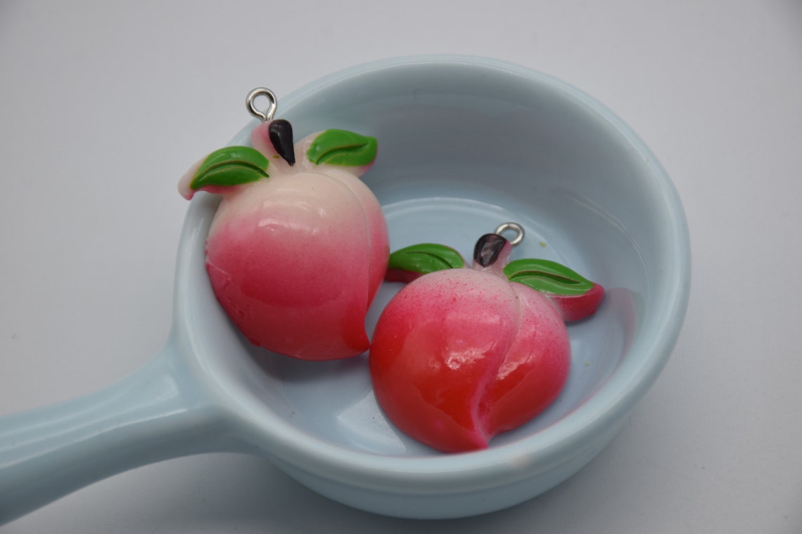 10 Resin/plastic Peach Cabochons,christmas Tree Ornament,party Decor ...