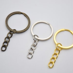 20 Key Chain Rings,25mm Split Key Chain Ring With 25mm Link Chain ...