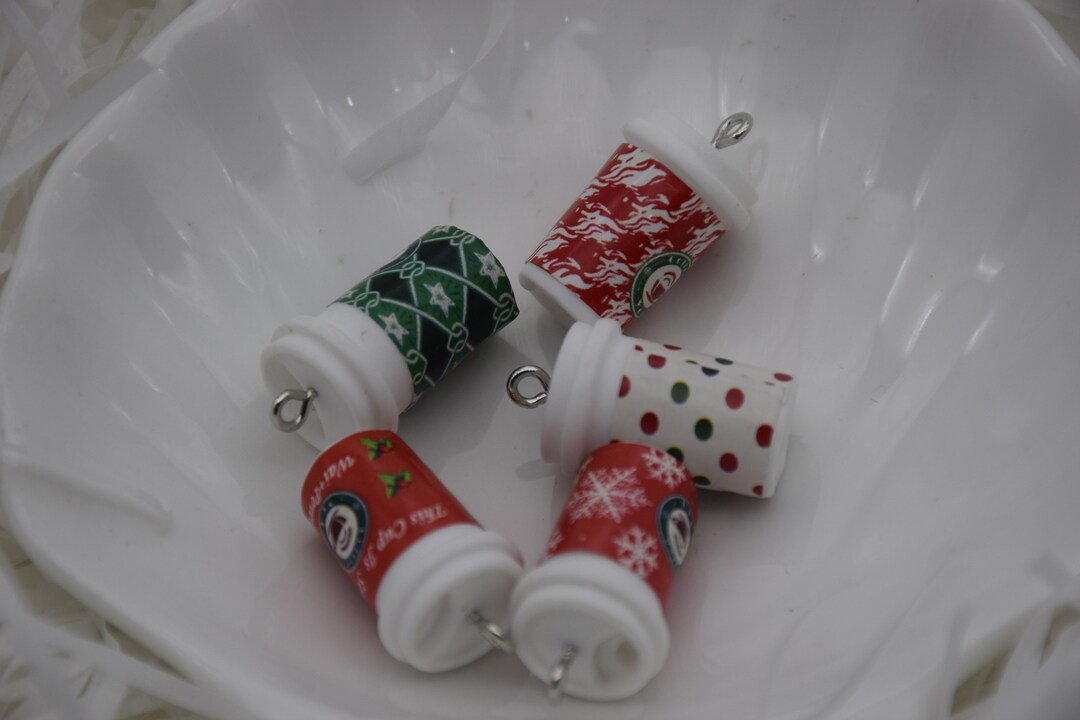 10 Resin Coffee Cup Drink Charms,christmas Ornament,embellishment ...
