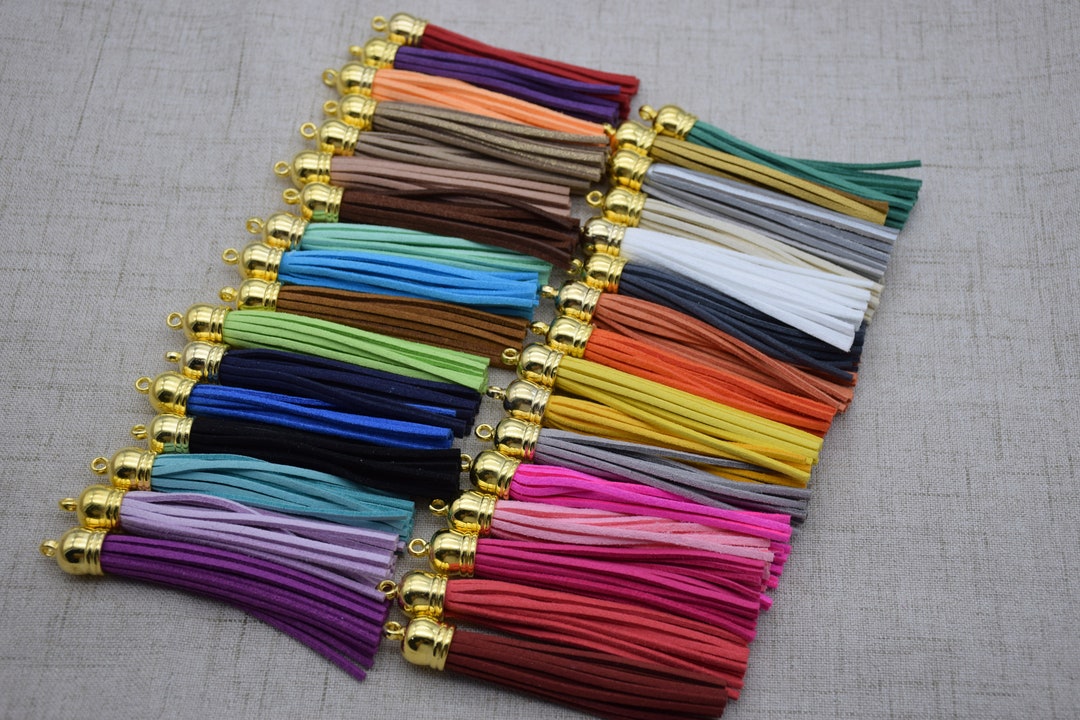 10 Suede Tassels,leather Tassels,fringe Tassels,faux Suede Leather ...