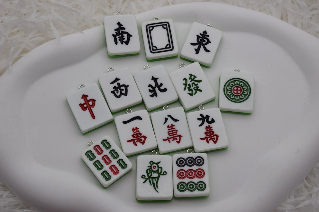 Mahjong Game Resin Charms,flat Back Resin Cabochon Pendants,jewelry ...